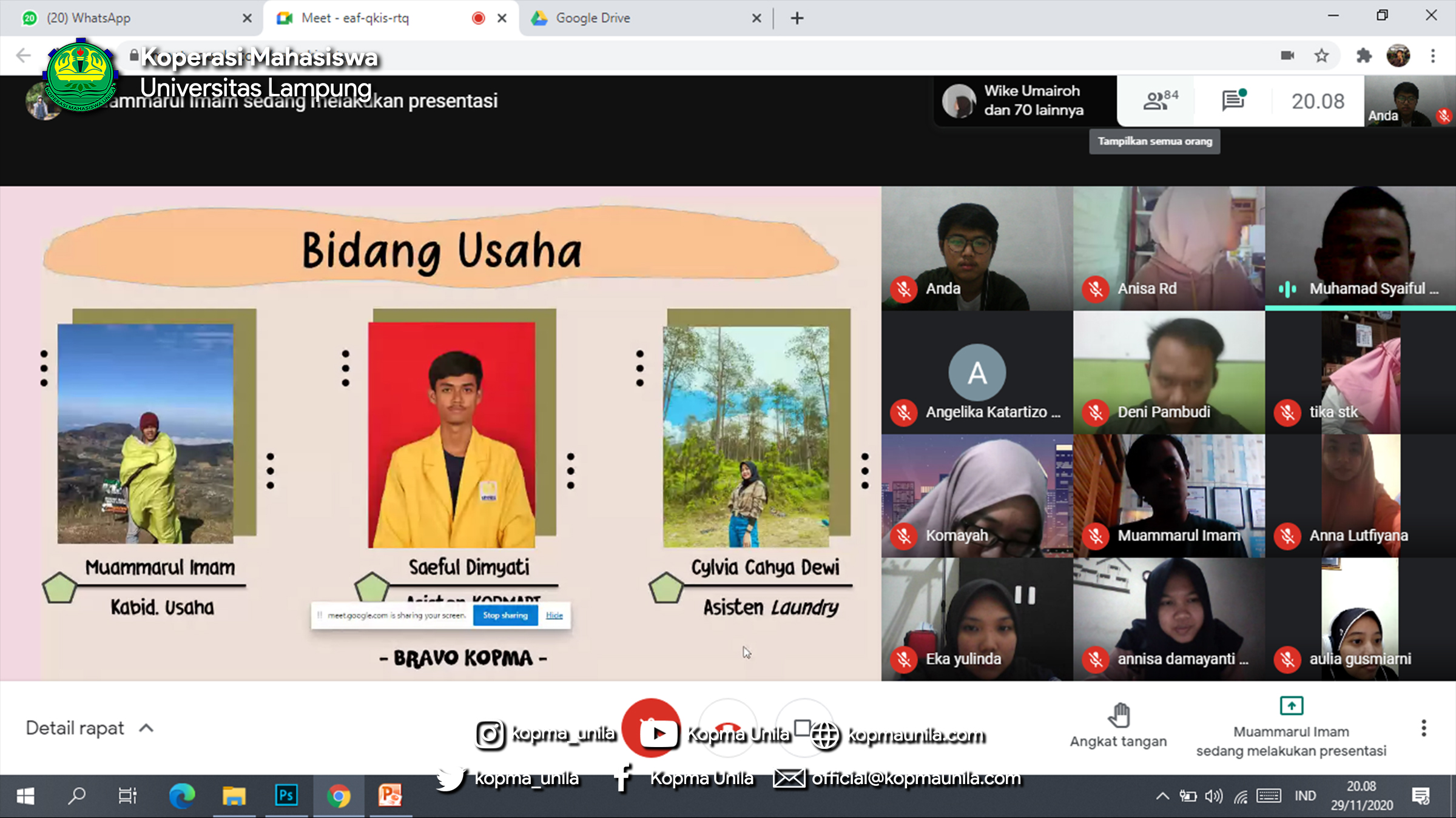 Studi Banding Kopma Unnes ke Kopma Unila 2020 – Kopma Unila